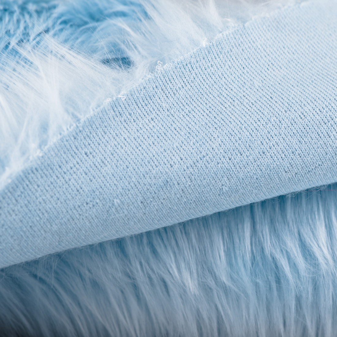 Baby Blue Luxury Shag Faux Fur