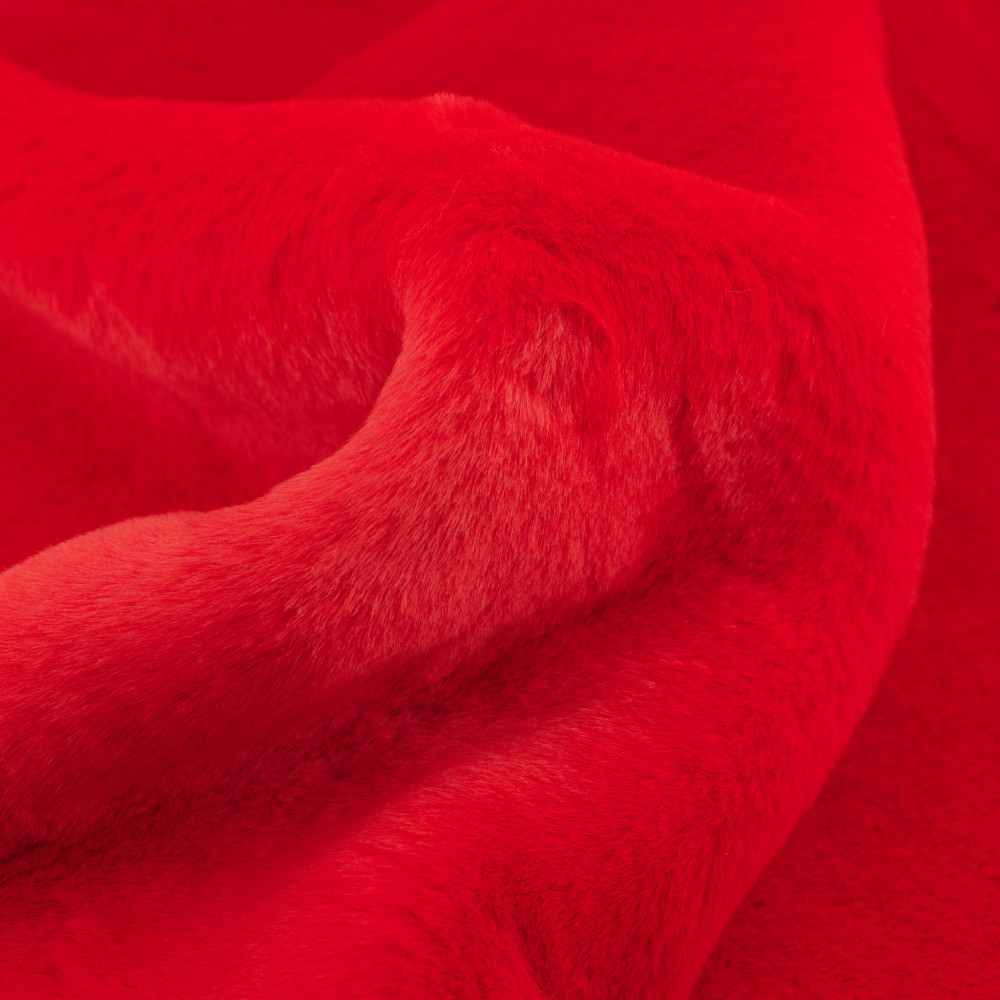 Fire Red Beaver Faux Fur