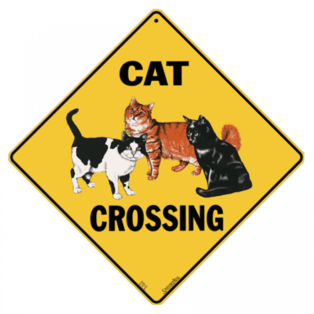 Cat Crossing Sign