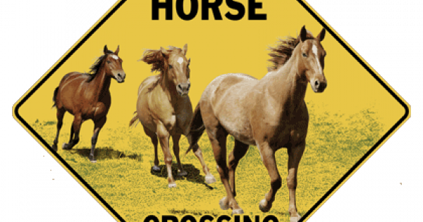 Horse Crossing Sign