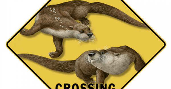 Otter Crossing Sign
