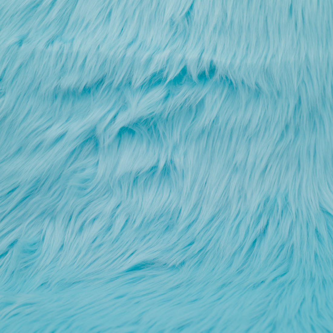 Candy Blue Luxury Shag Faux Fur Fabric by the Yard