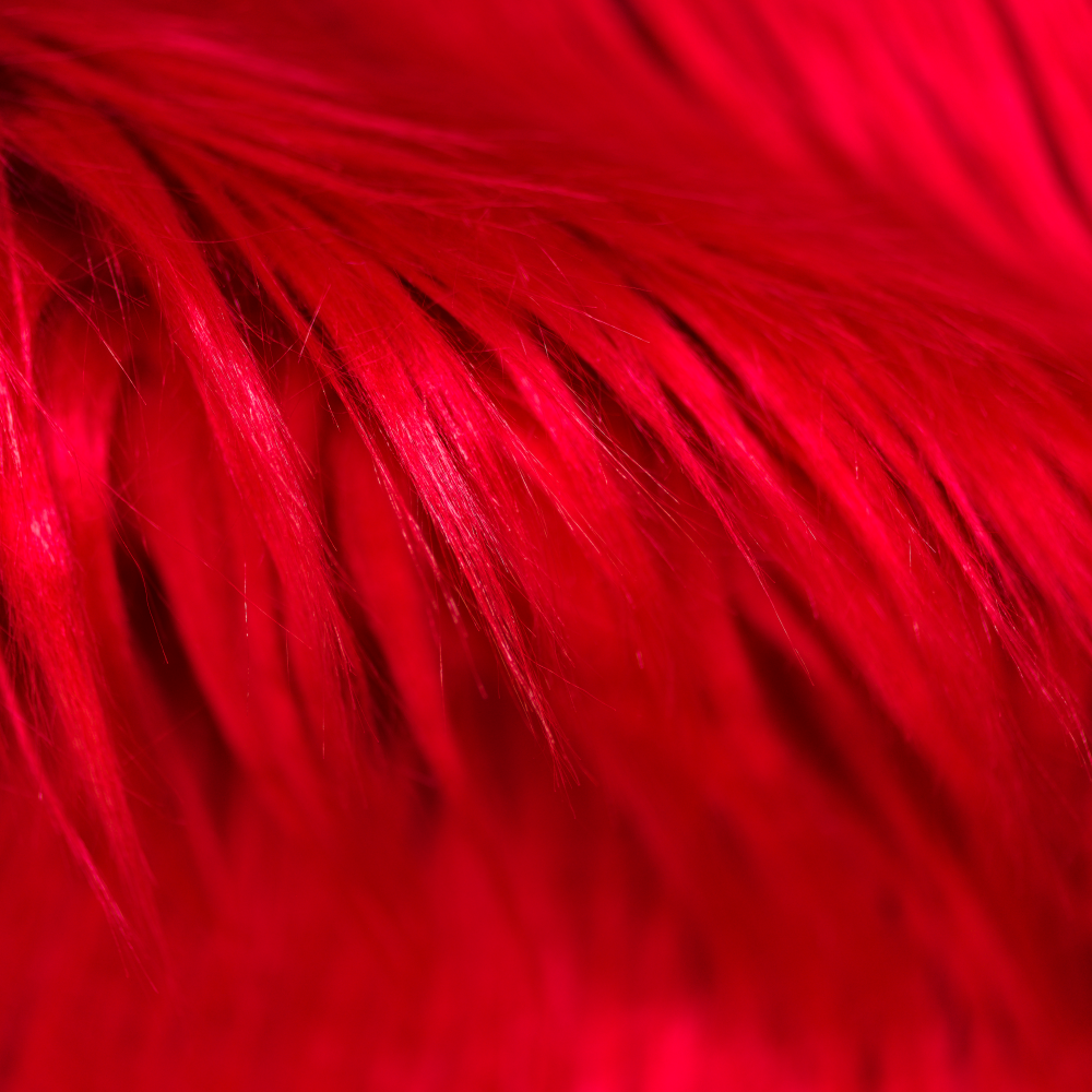 Fire Red Monster Faux Fur (4in Pile)