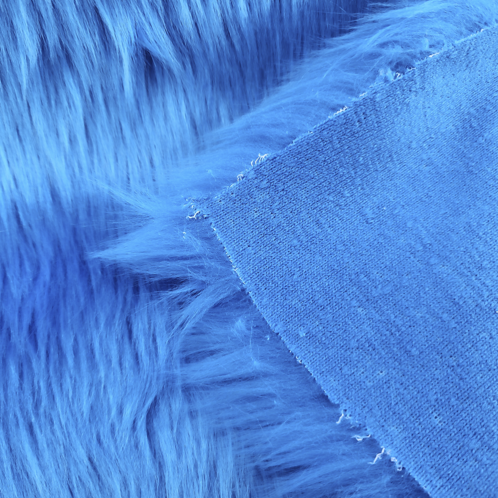 Cobalt Blue Luxury Shag Faux Fur