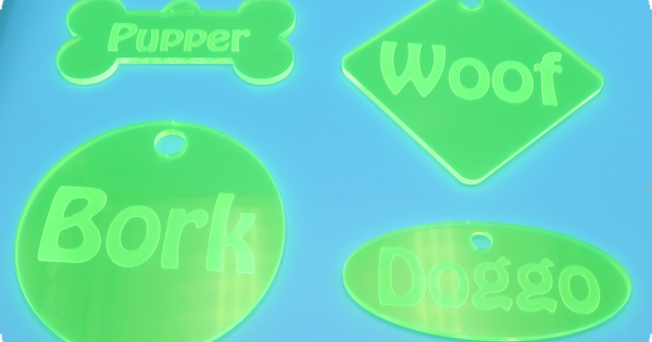 Custom Laser Cut/Engraved Fursuit Dog Tag