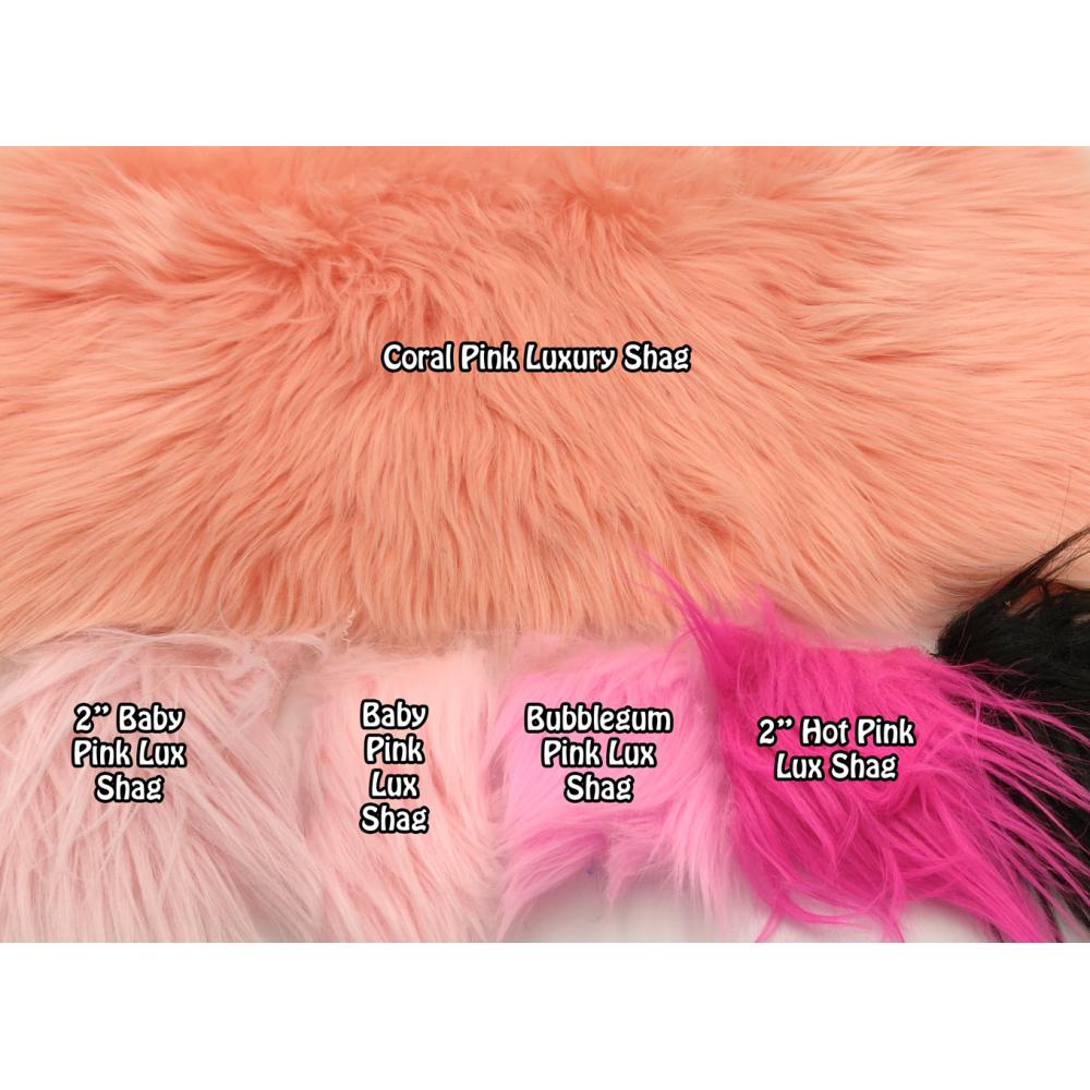 Coral Pink Luxury Shag Faux Fur