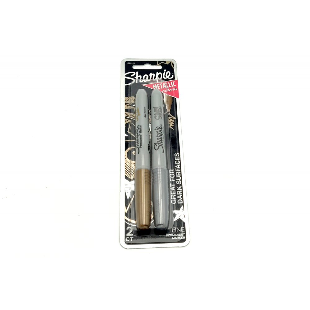 Gold and Silver Metallic Fine Point Sharpie 2 Pack