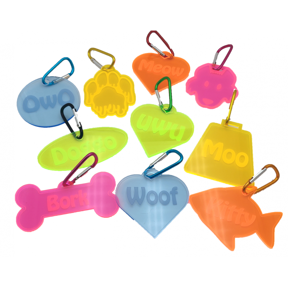 Premade Laser Engraved Fursuit Collar Tag