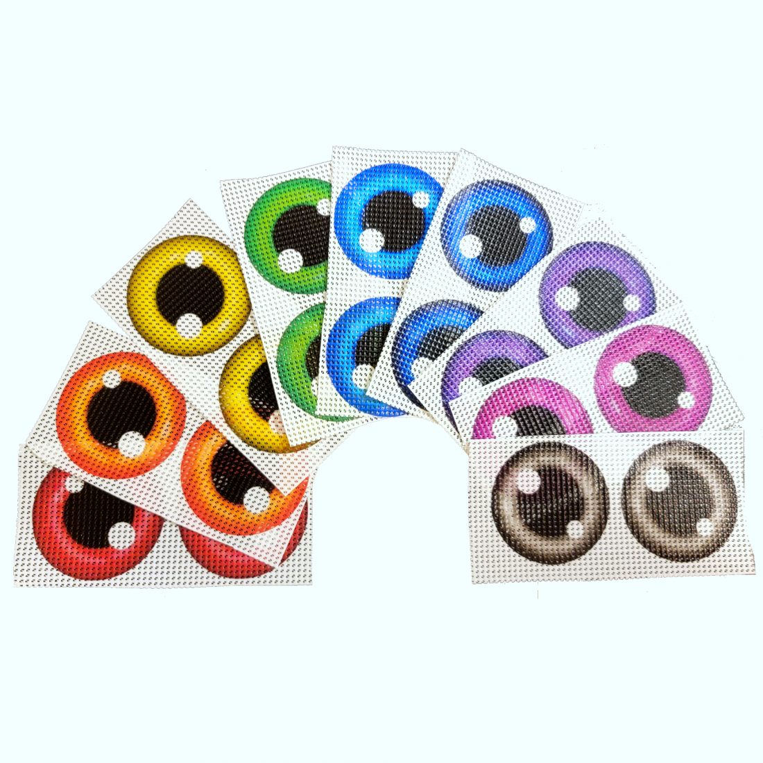 Round Pupil Full-Color Waterproof Printed Fursuit Eye Mesh